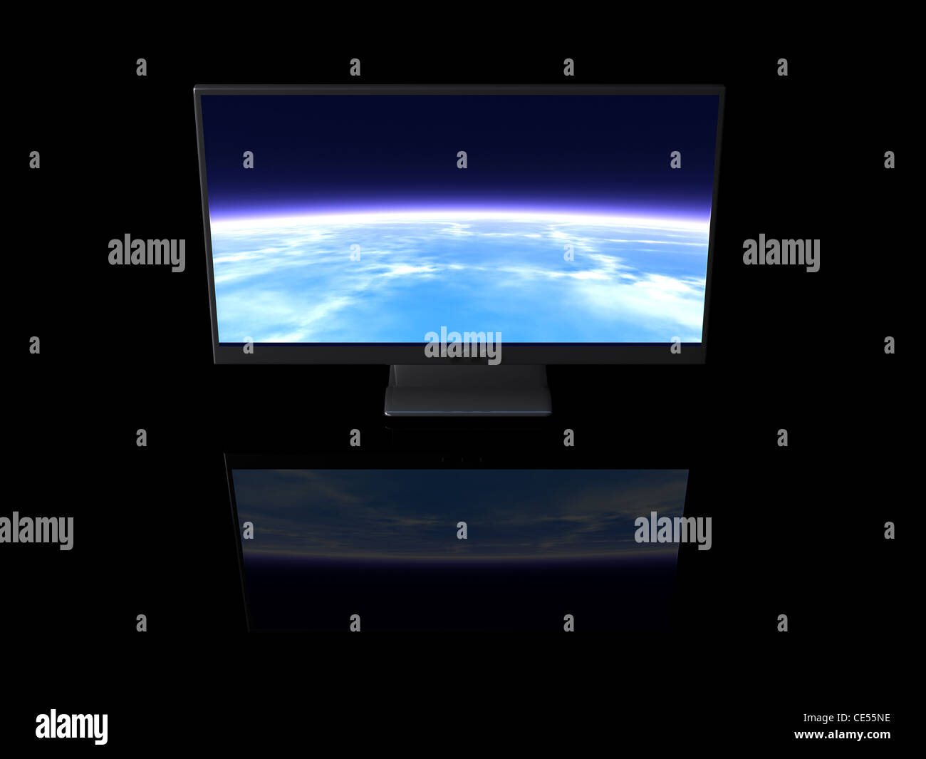 Bright LCD Display in the Dark Stock Photo - Alamy