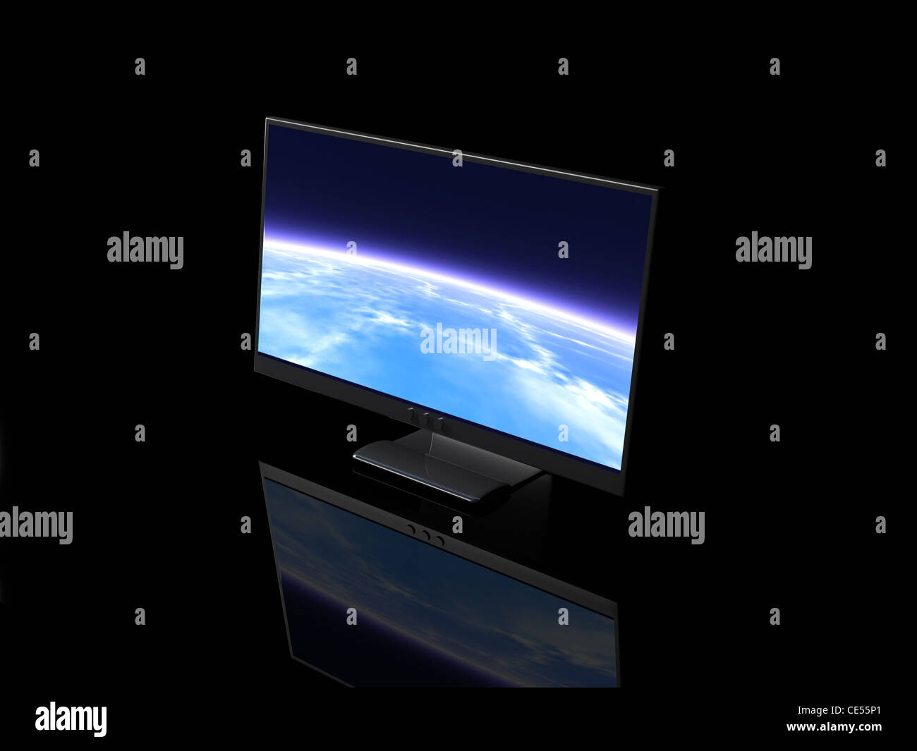 Bright LCD Display in the Dark Stock Photo - Alamy