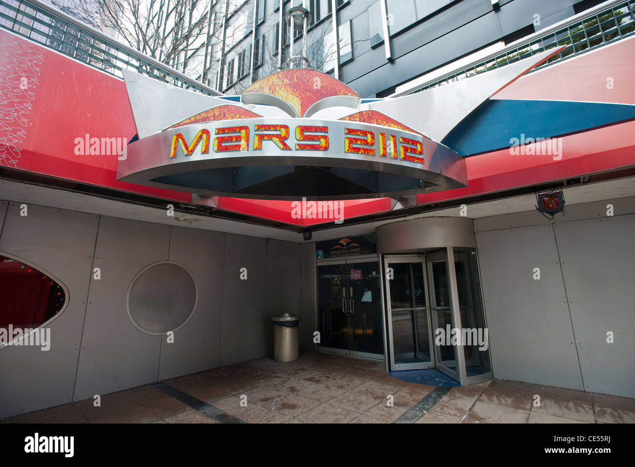 The closed Mars 2112 theme restaurant on Broadway in New York Stock ...