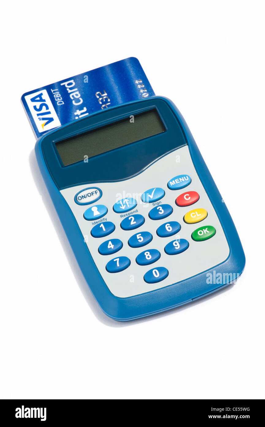 An online banking card reading device Stock Photo - Alamy