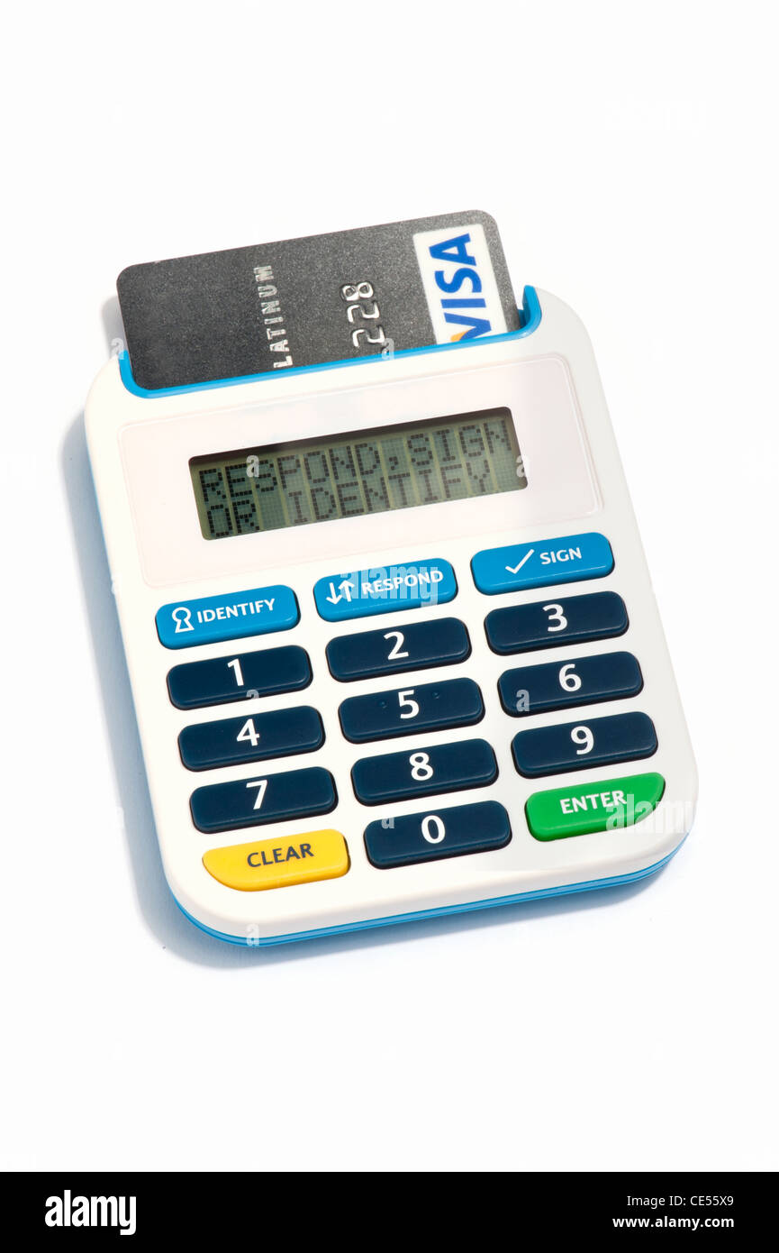 An online banking card reading device Stock Photo - Alamy