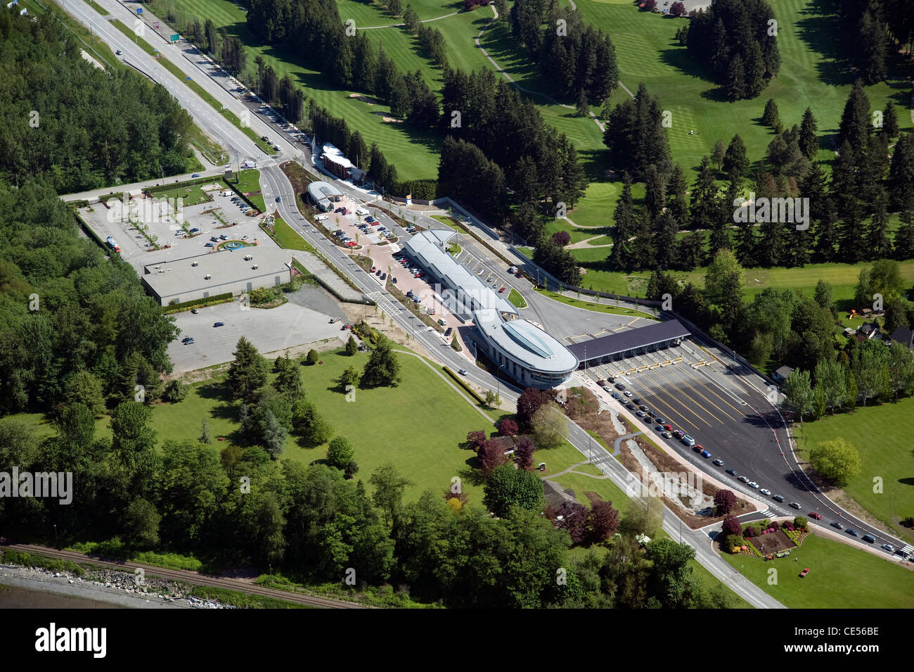 Canadian-US border by the Blaine Stock Photo - Alamy