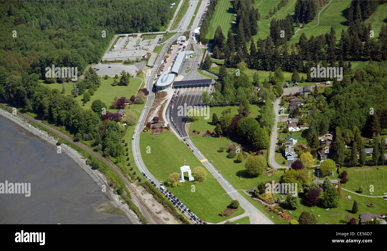 Canadian-US border by the Blaine Stock Photo - Alamy