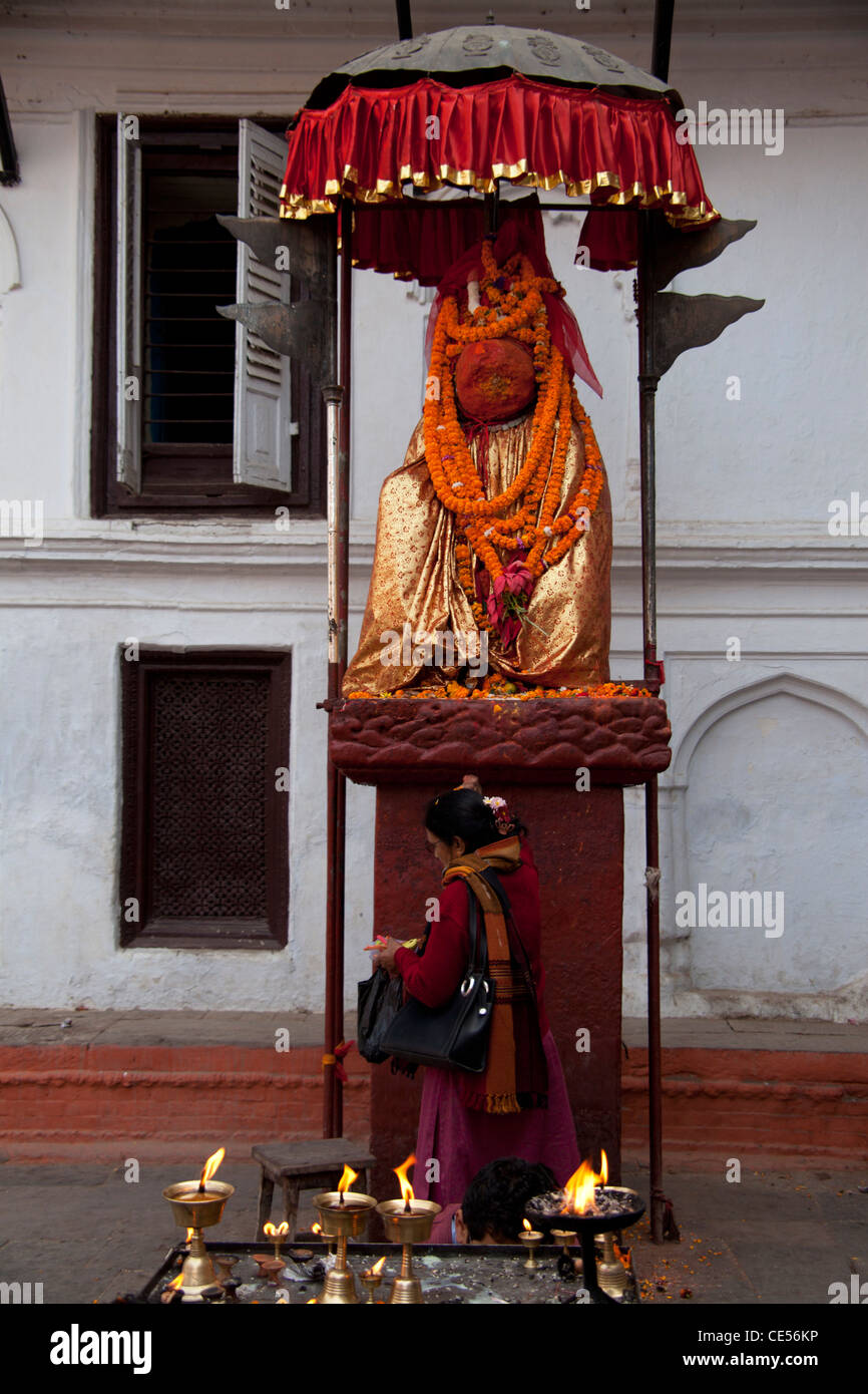 NEPAL KATHMANDU Durbar Square, Hanuman Statue Malla Kings Monkey God ...