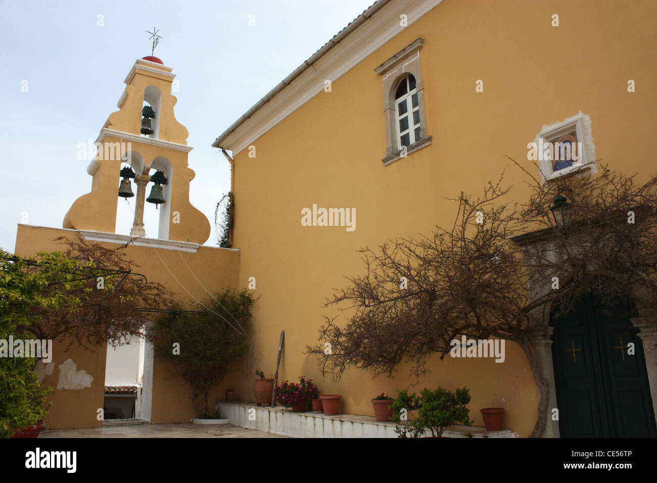 Theotokou Monastery, Paleokastritsa, Corfu, Ionian Island, Greece Stock ...