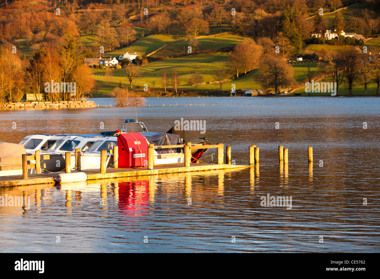 Sunset lake coniston jetty hi-res stock photography and images - Alamy
