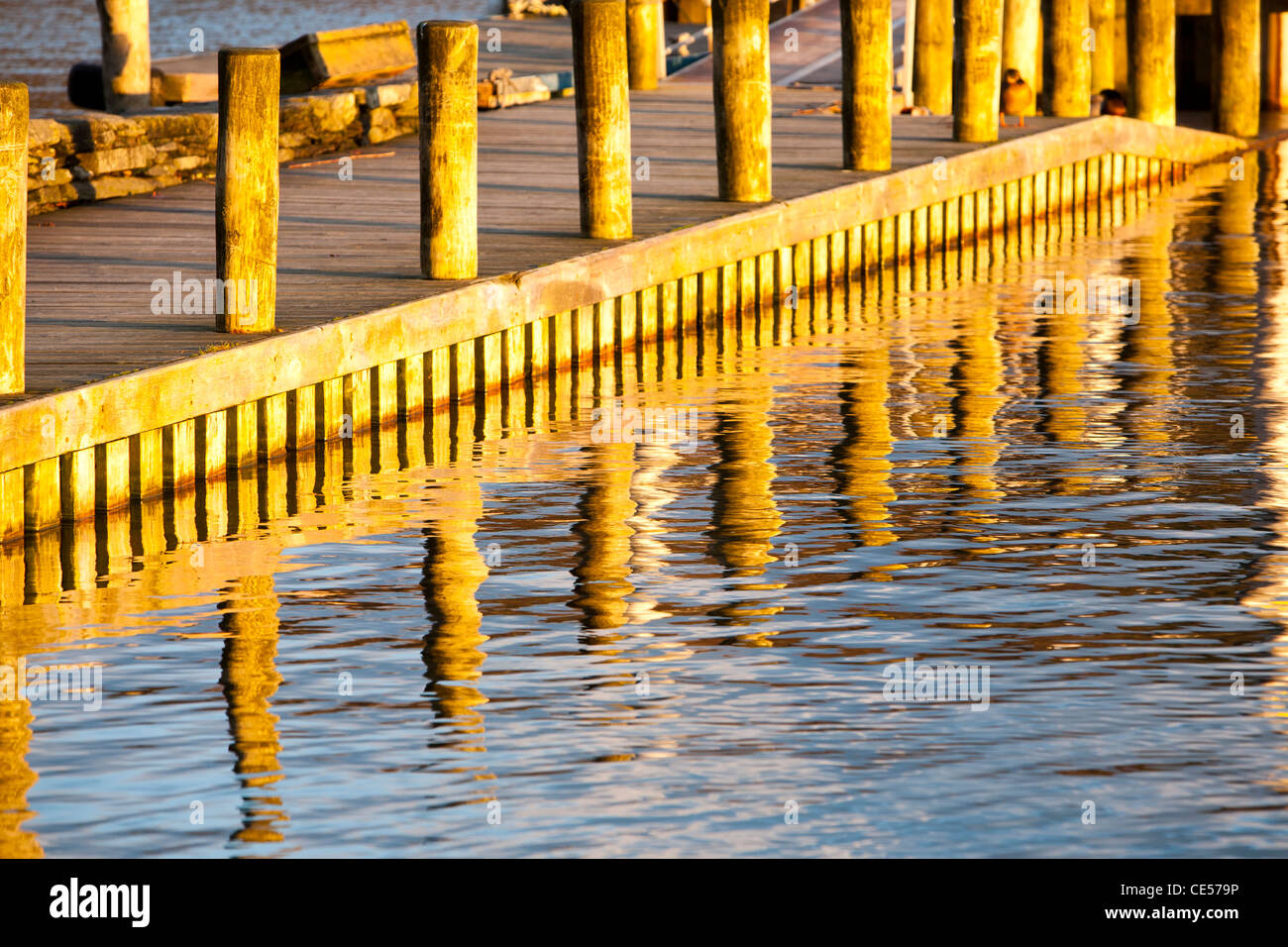 Sunset lake coniston jetty hi-res stock photography and images - Alamy