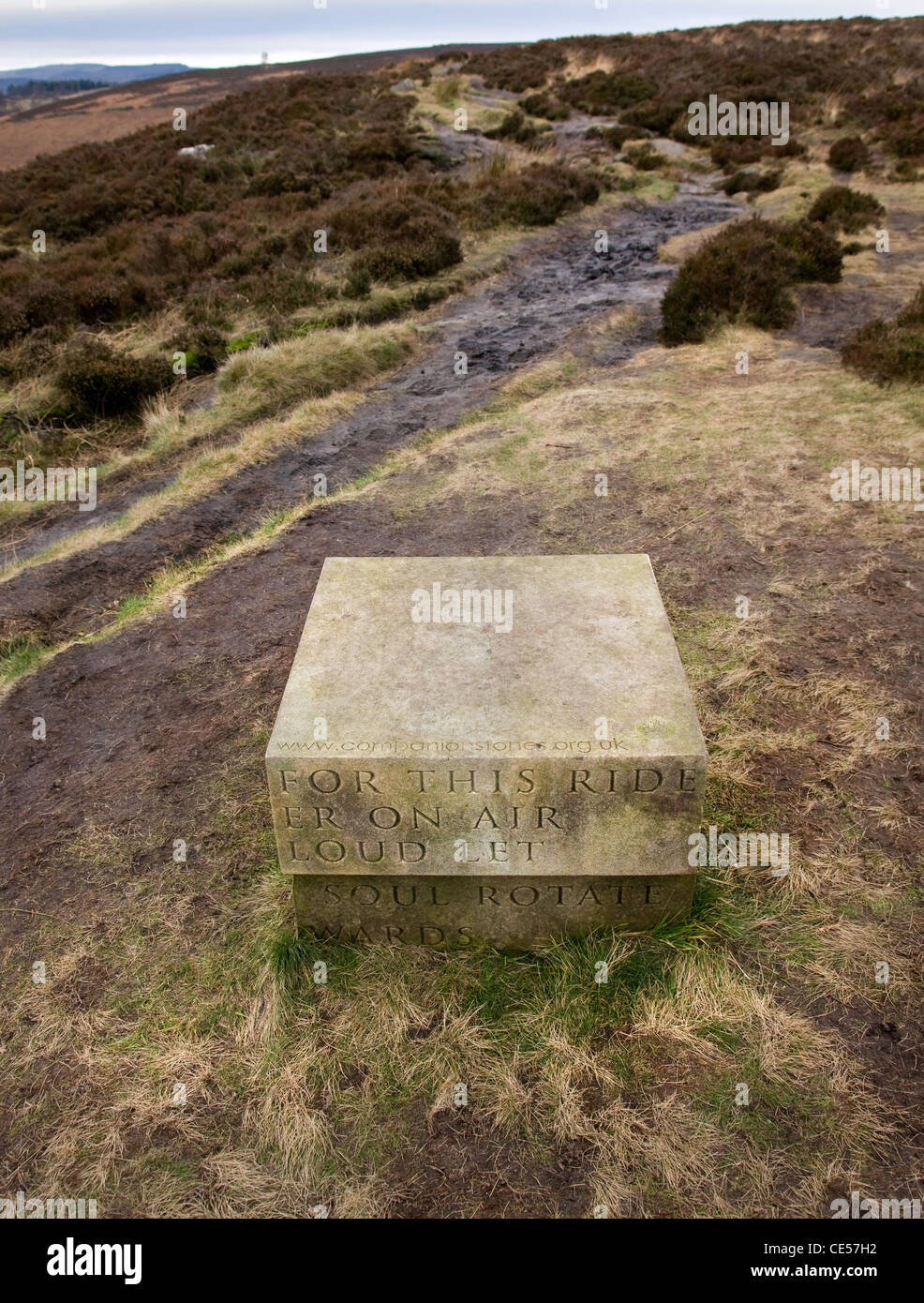 Companion Stone on White Edge Moor near Hathersage in the Derbyshire ...