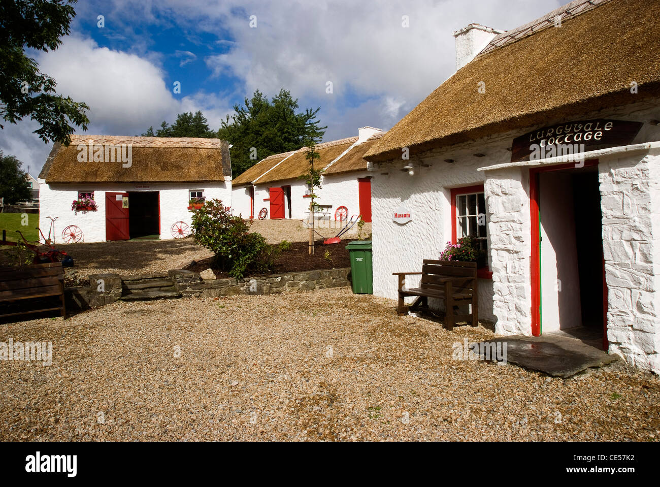 Kilmacrenan Thatched Cottages, Donegal, Ireland Stock Photo - Alamy