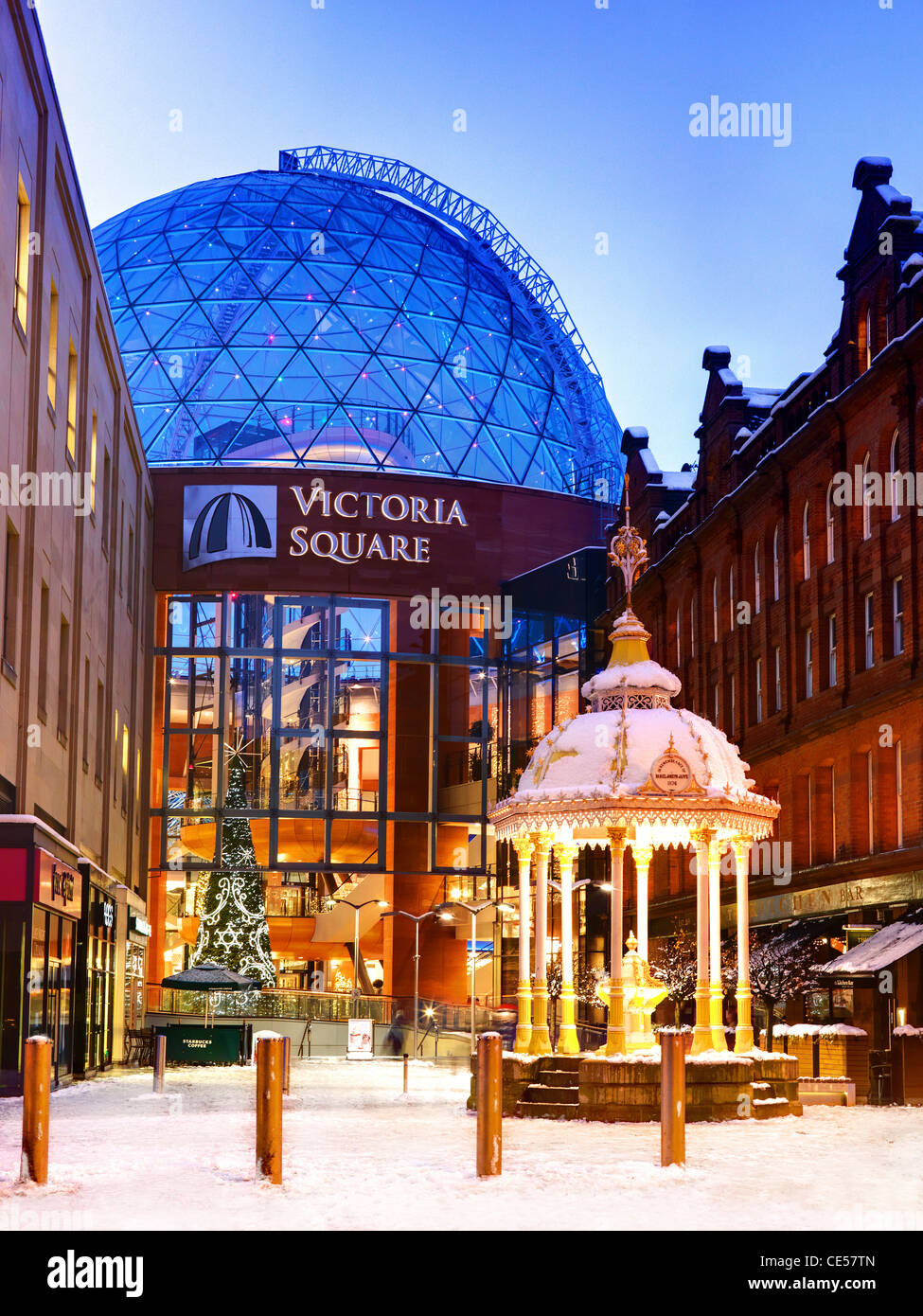Victoria Square in the Snow, Belfast, Northern Ireland Stock Photo - Alamy