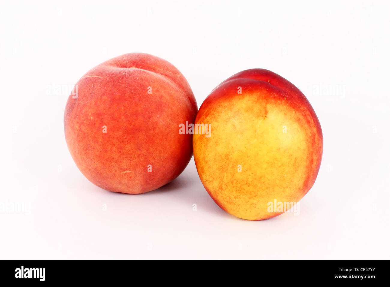 Peach or nectarine Cut Out Stock Images & Pictures - Alamy