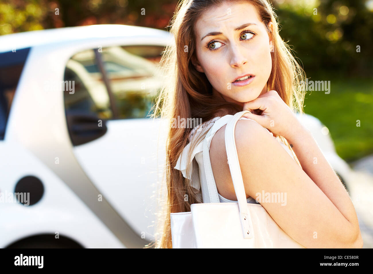 Woman being followed hi-res stock photography and images - Alamy