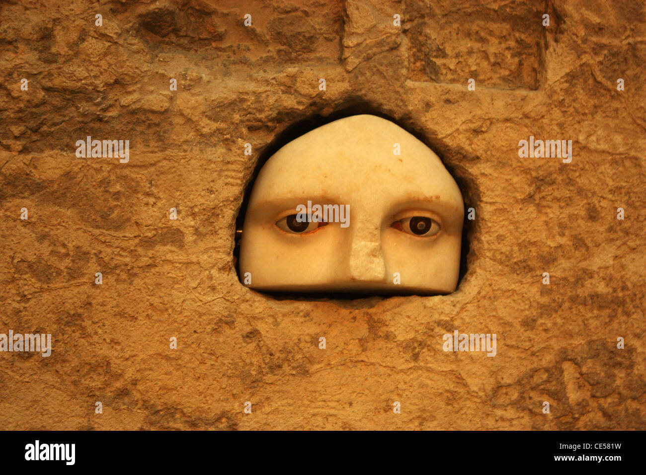Part of a female face with inlaid eyes, Gallery of the Slopes of the ...