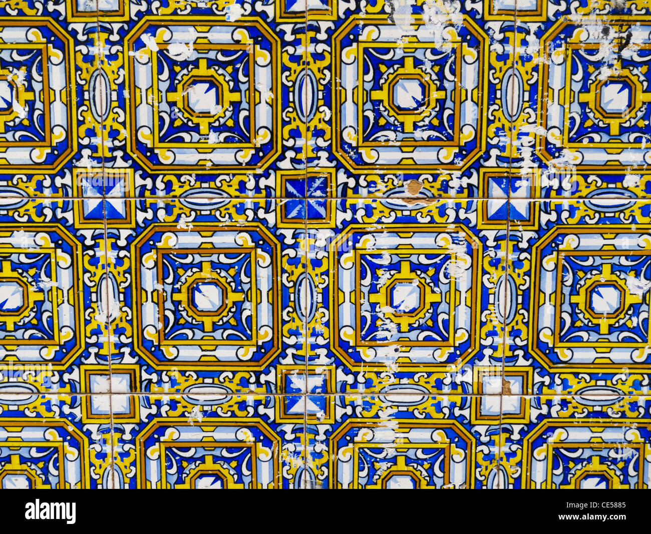 Traditional hand-painted tiles on wall, Madrid, Spain Stock Photo - Alamy