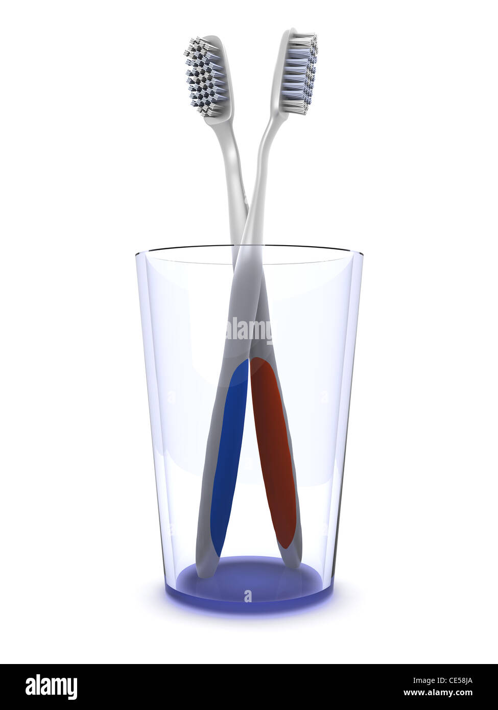 3d blue toothbrushes hi-res stock photography and images - Alamy