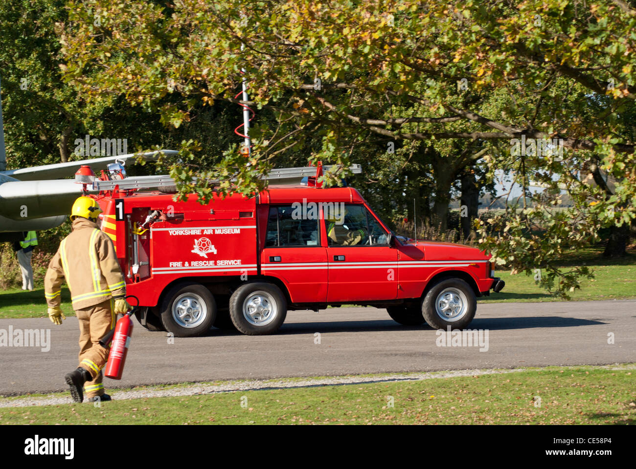 Red fire truck airport hi-res stock photography and images - Alamy