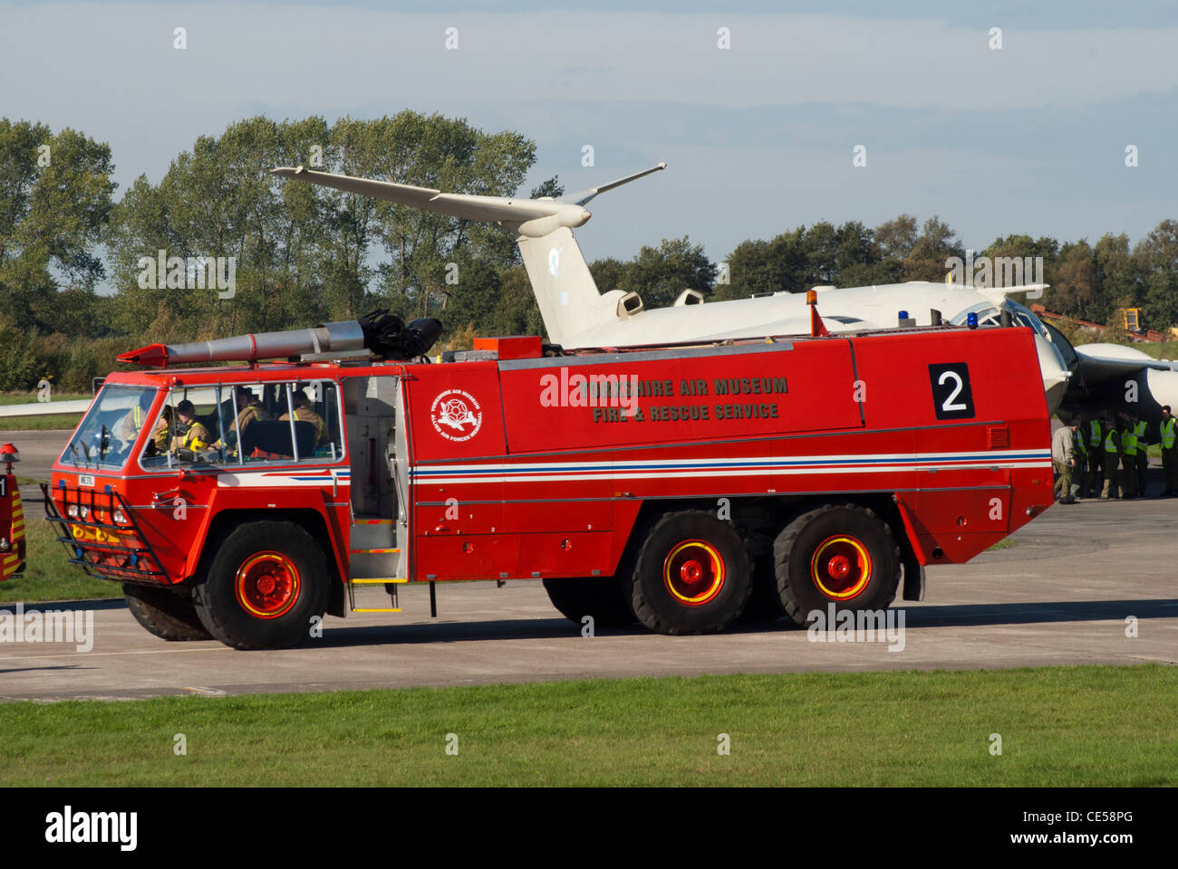 Airport Fire Engine Stock Photo - Alamy