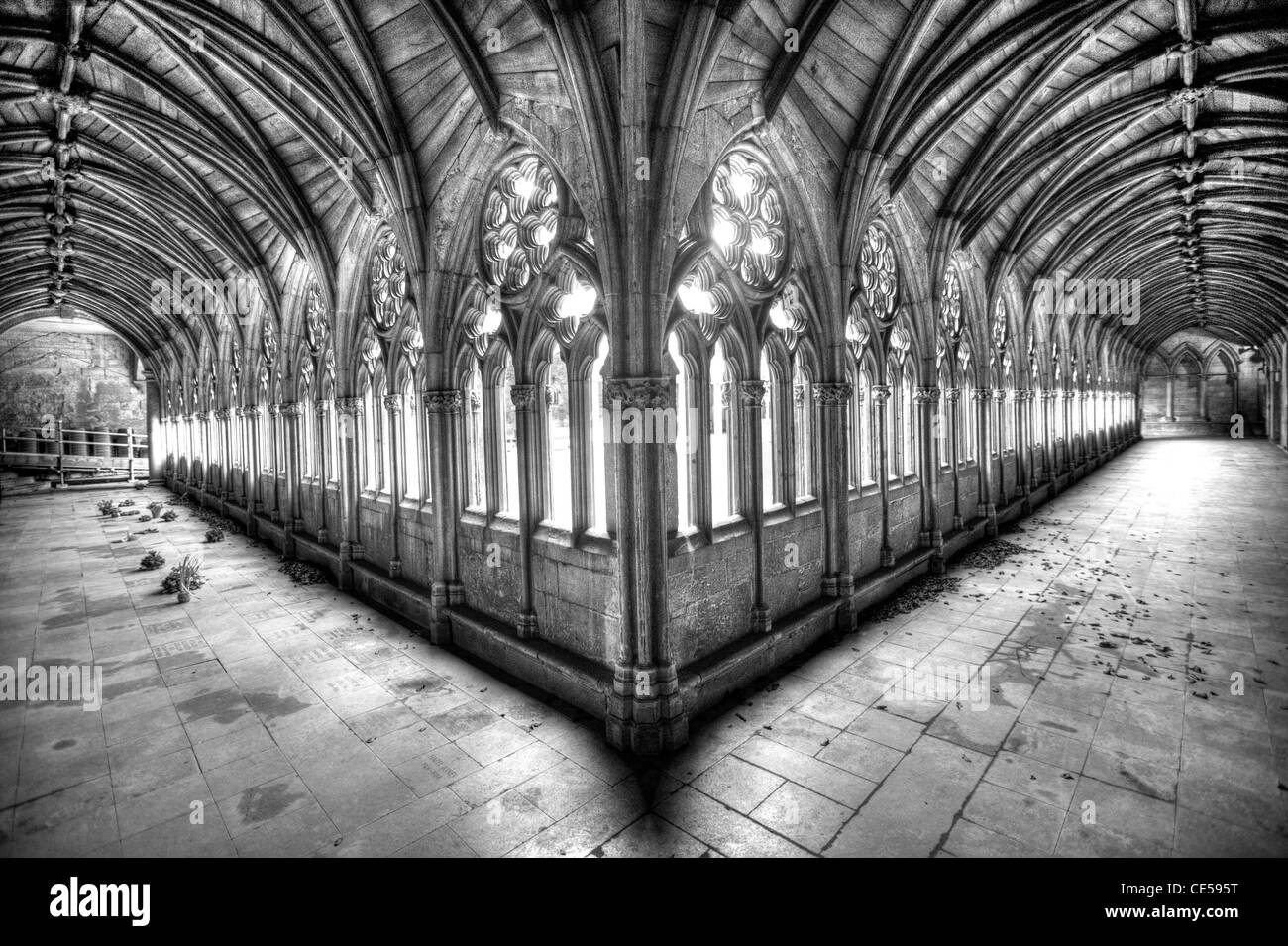 Cloister ceiling Black and White Stock Photos & Images - Alamy
