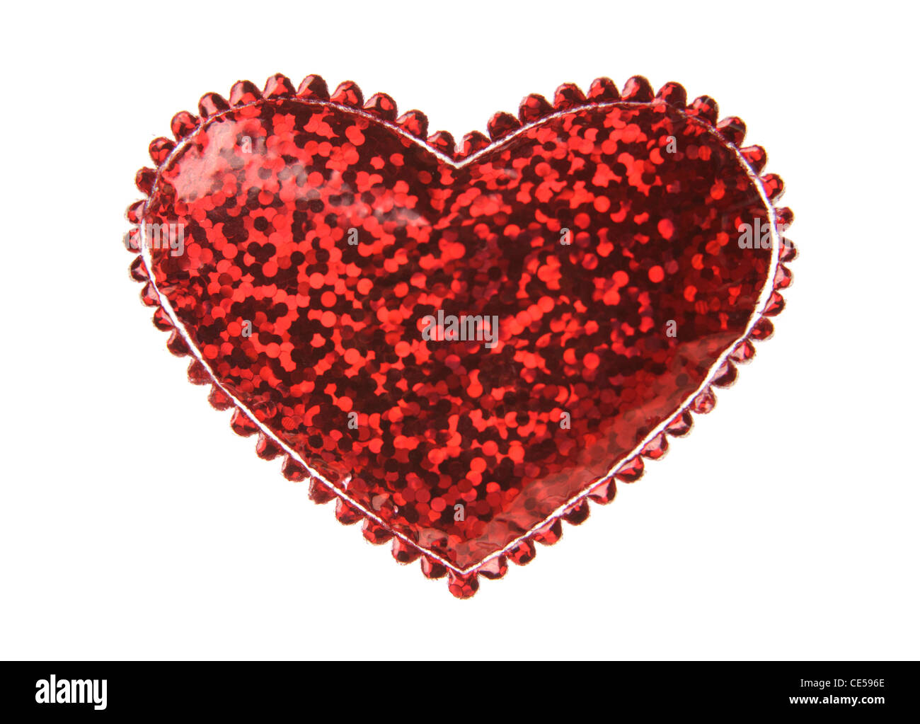 Shiny red heart shape isolated on white background Stock Photo - Alamy