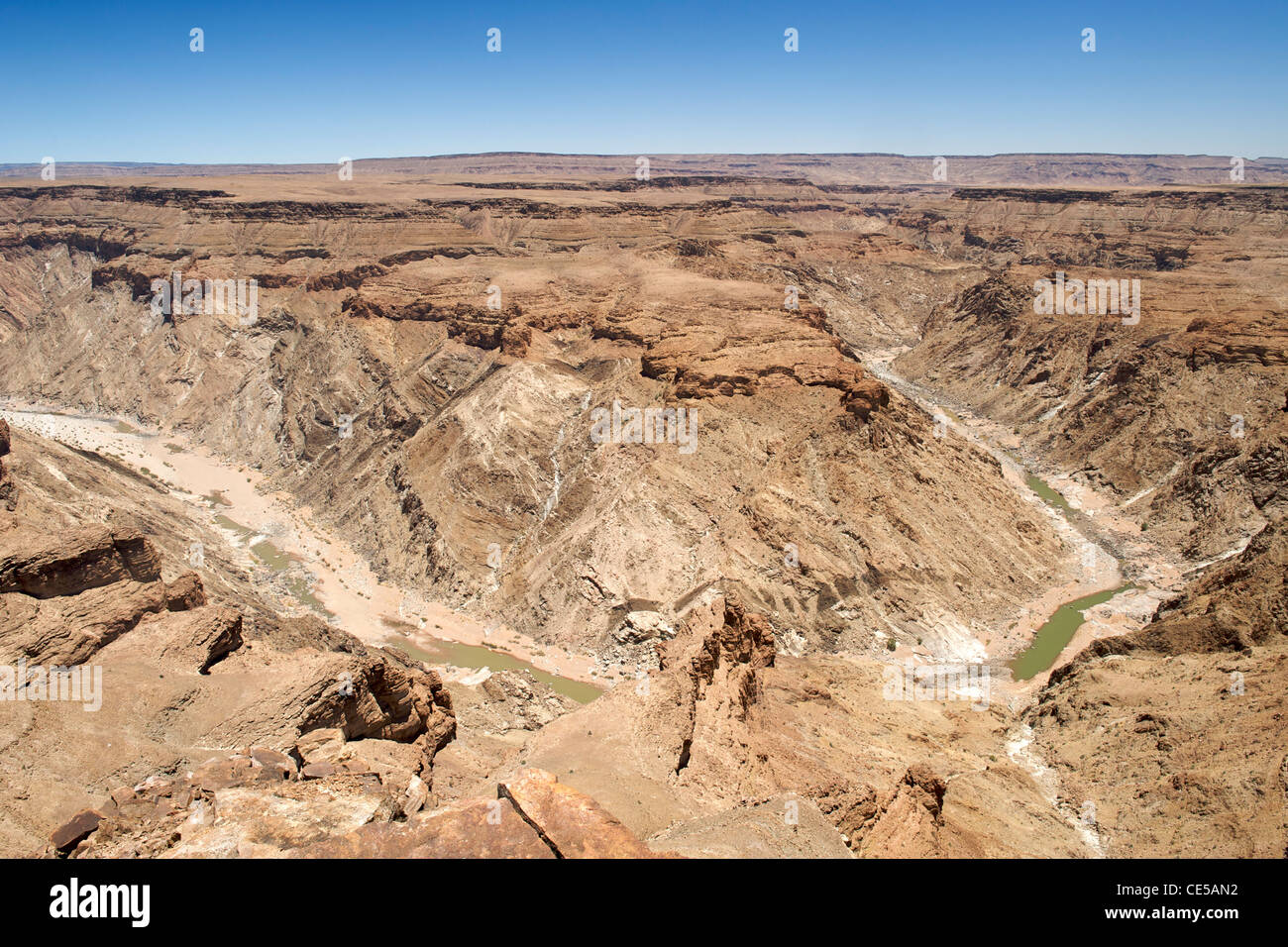 View across the Fish River Canyon in southern Namibia Stock Photo - Alamy