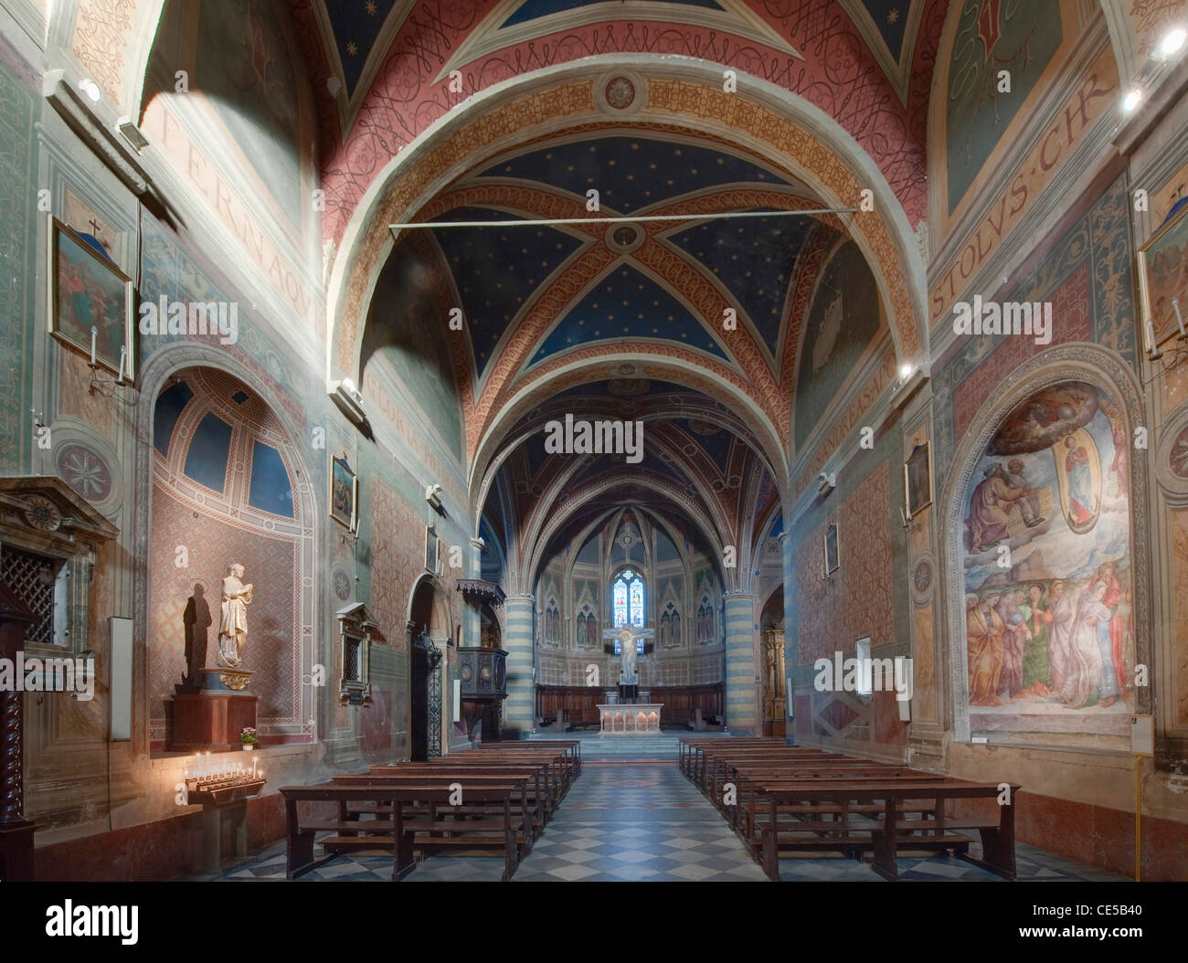 Italy, Umbria, Spello, The Church of St. Andrew (Sant'Andrea) - 14th ...