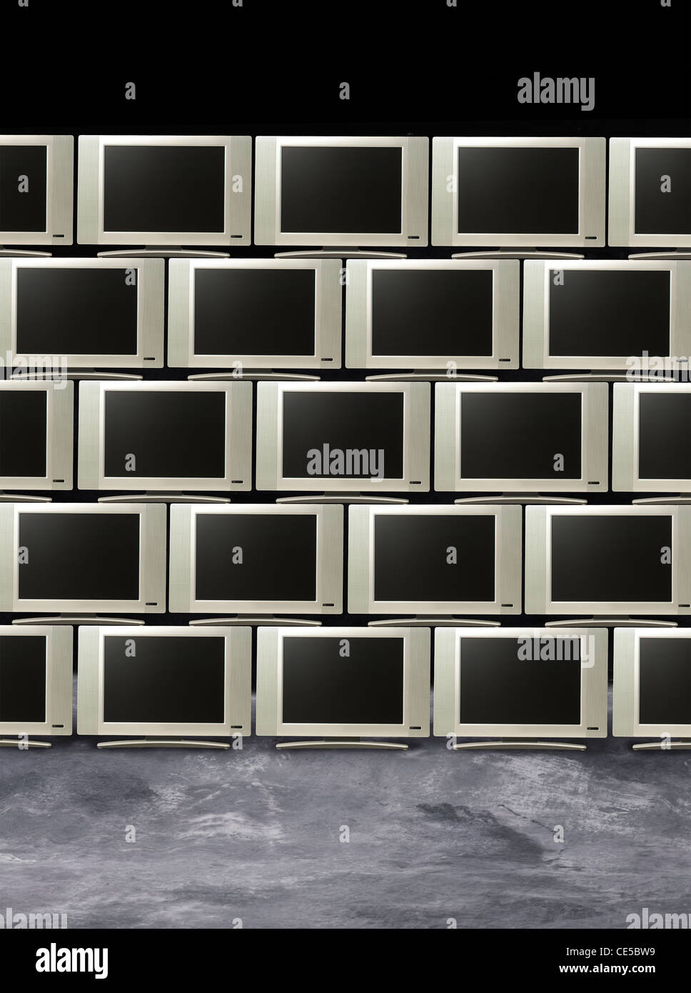 stack of multiple televisions or monitors Stock Photo - Alamy