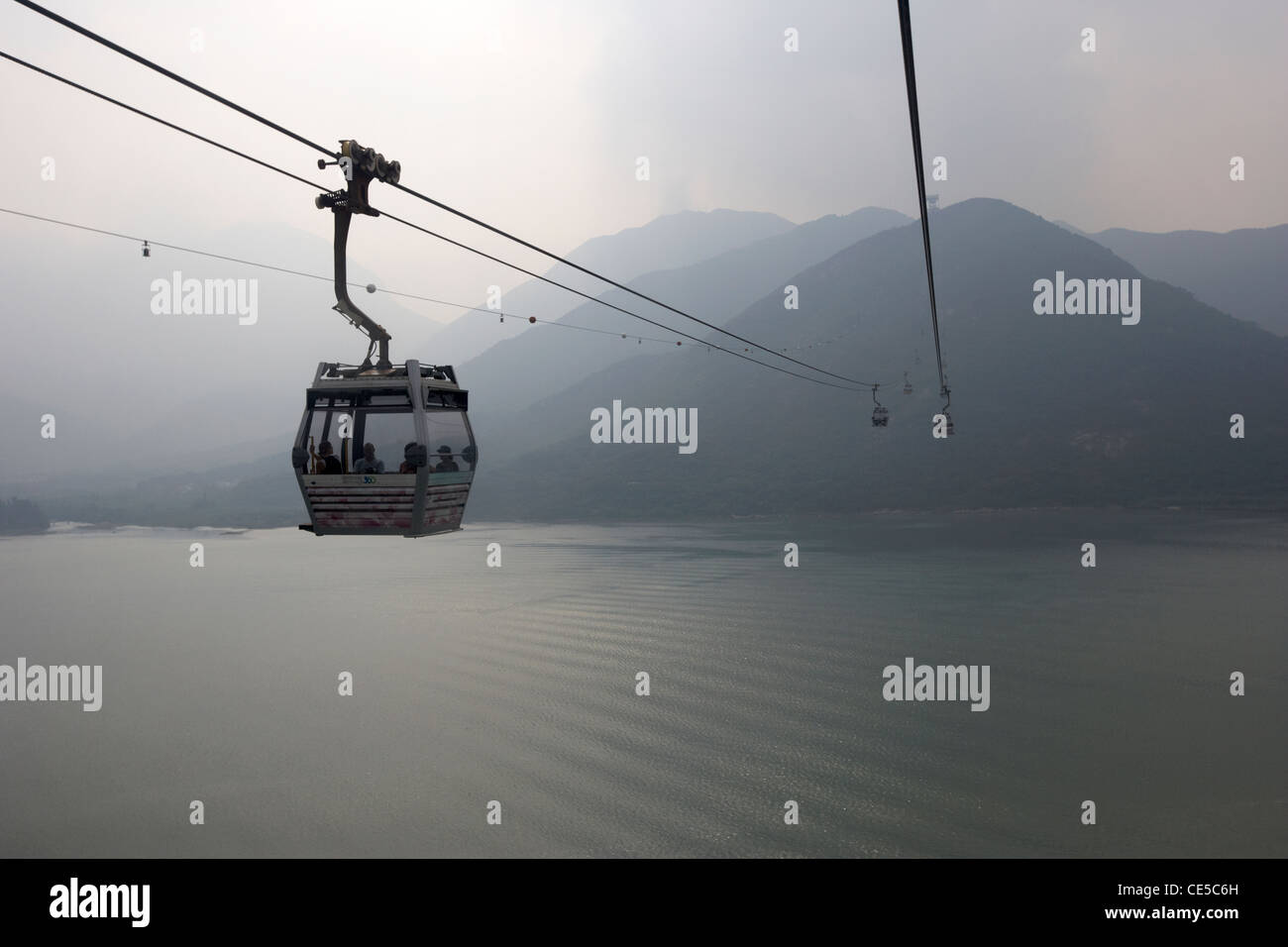ngong ping 360 cable car over tung chung bay lantau island hong kong ...