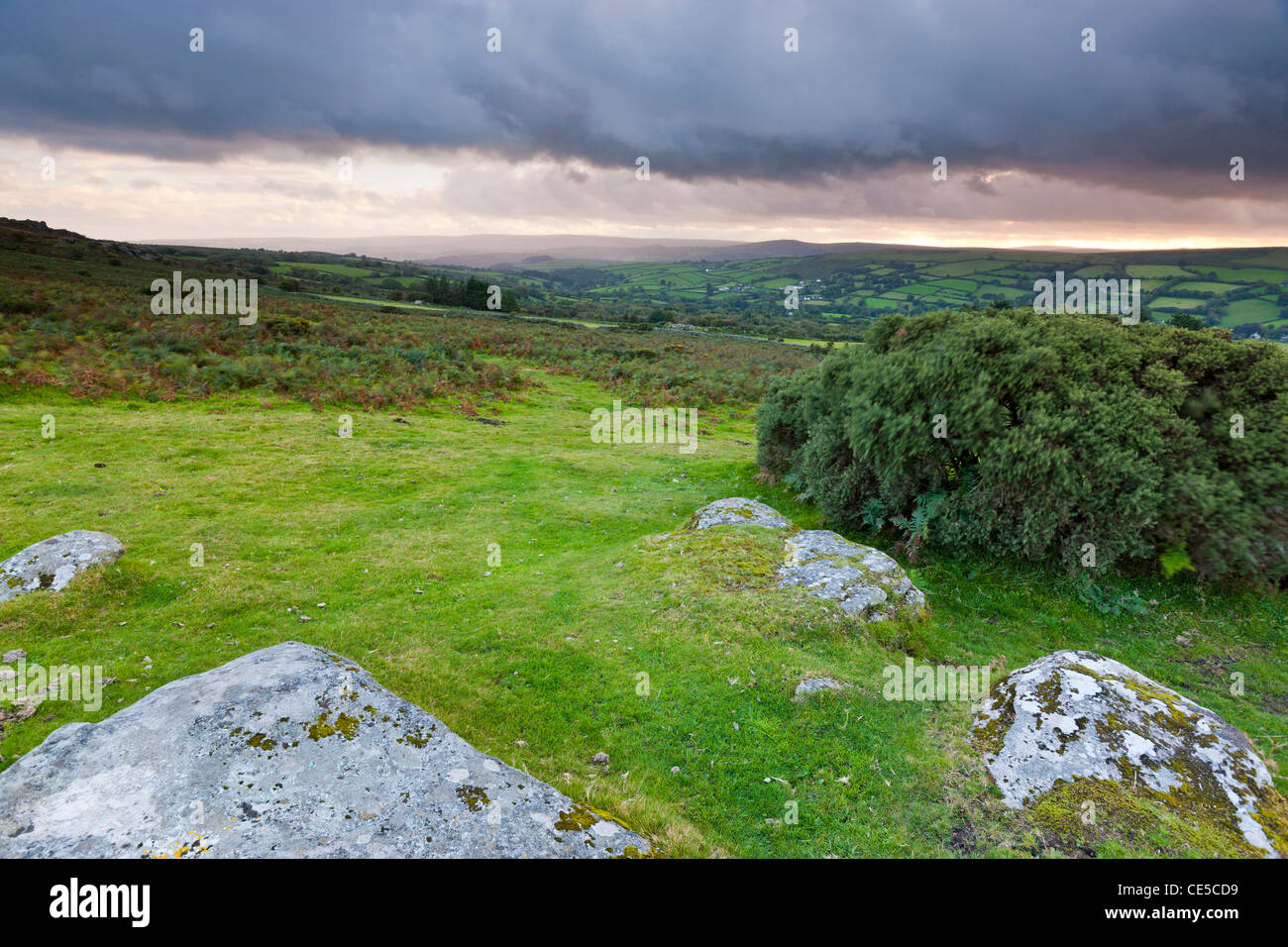 Dartmoor National Park, Widecombe in the Moor, Devon, England, UK ...
