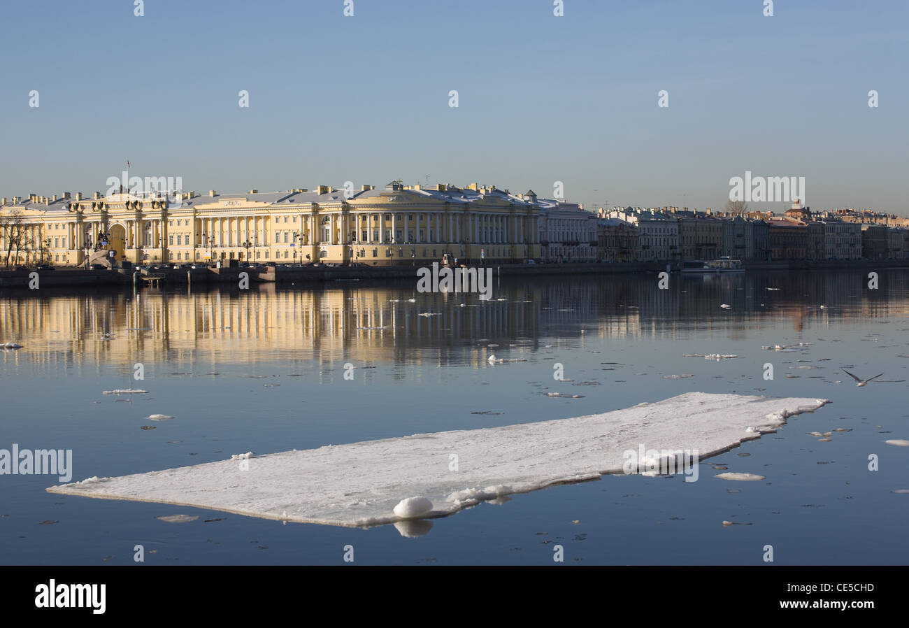 The Neva River in the spring, Saint Petersburg, Russia Stock Photo - Alamy