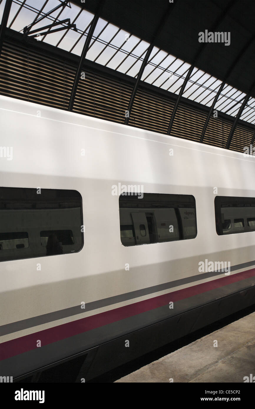 Detail of Spanish high-speed AVE train, Spain Stock Photo - Alamy
