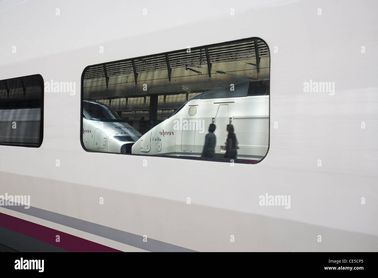 Detail of Spanish high-speed AVE train, Spain Stock Photo - Alamy