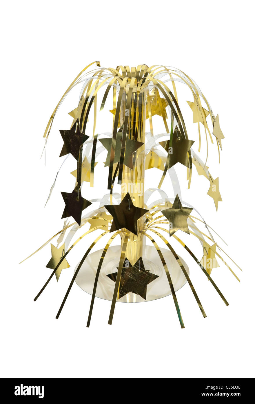 A scattering of decorative tiny shiny stars used for parties and ...