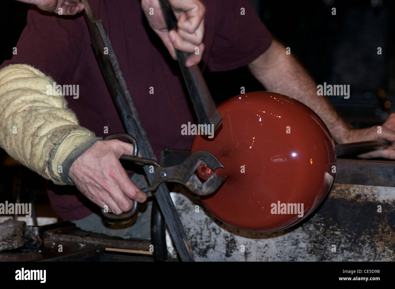 Art glass making process Stock Photo - Alamy