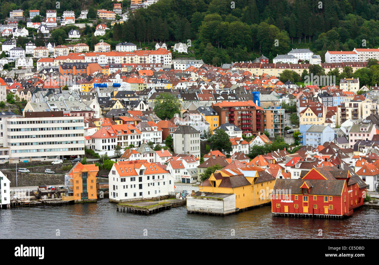 The Waterfront in the old Part of the Port of Bergen, Norway Stock ...