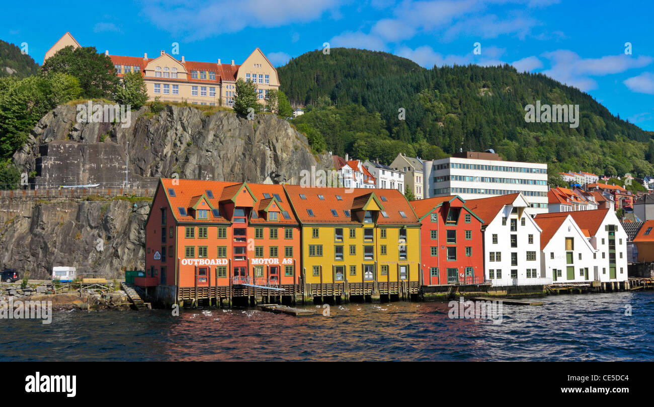 The Waterfront in the old Part of the Port of Bergen Stock Photo - Alamy