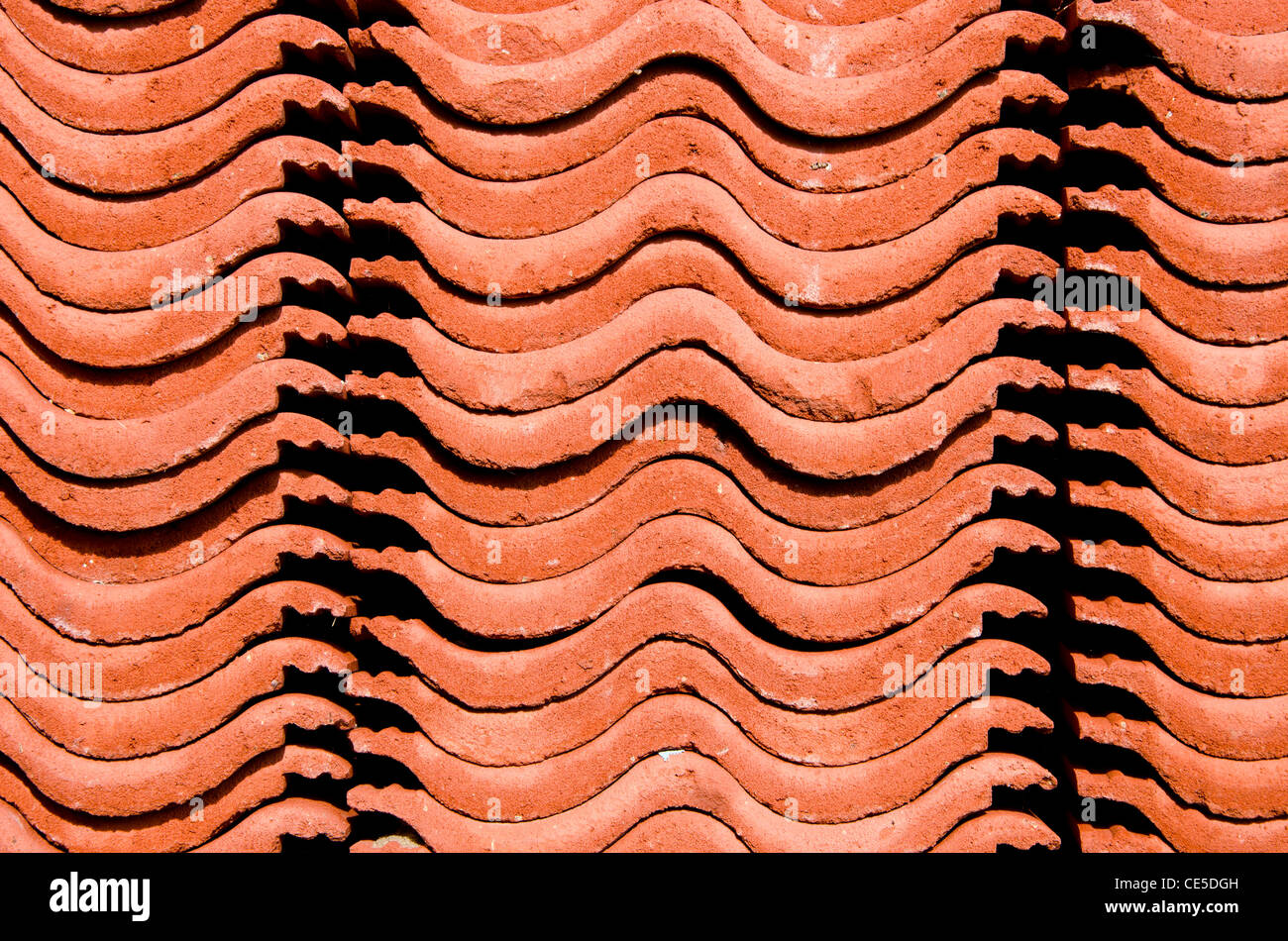 old red tiles background and texture Stock Photo - Alamy