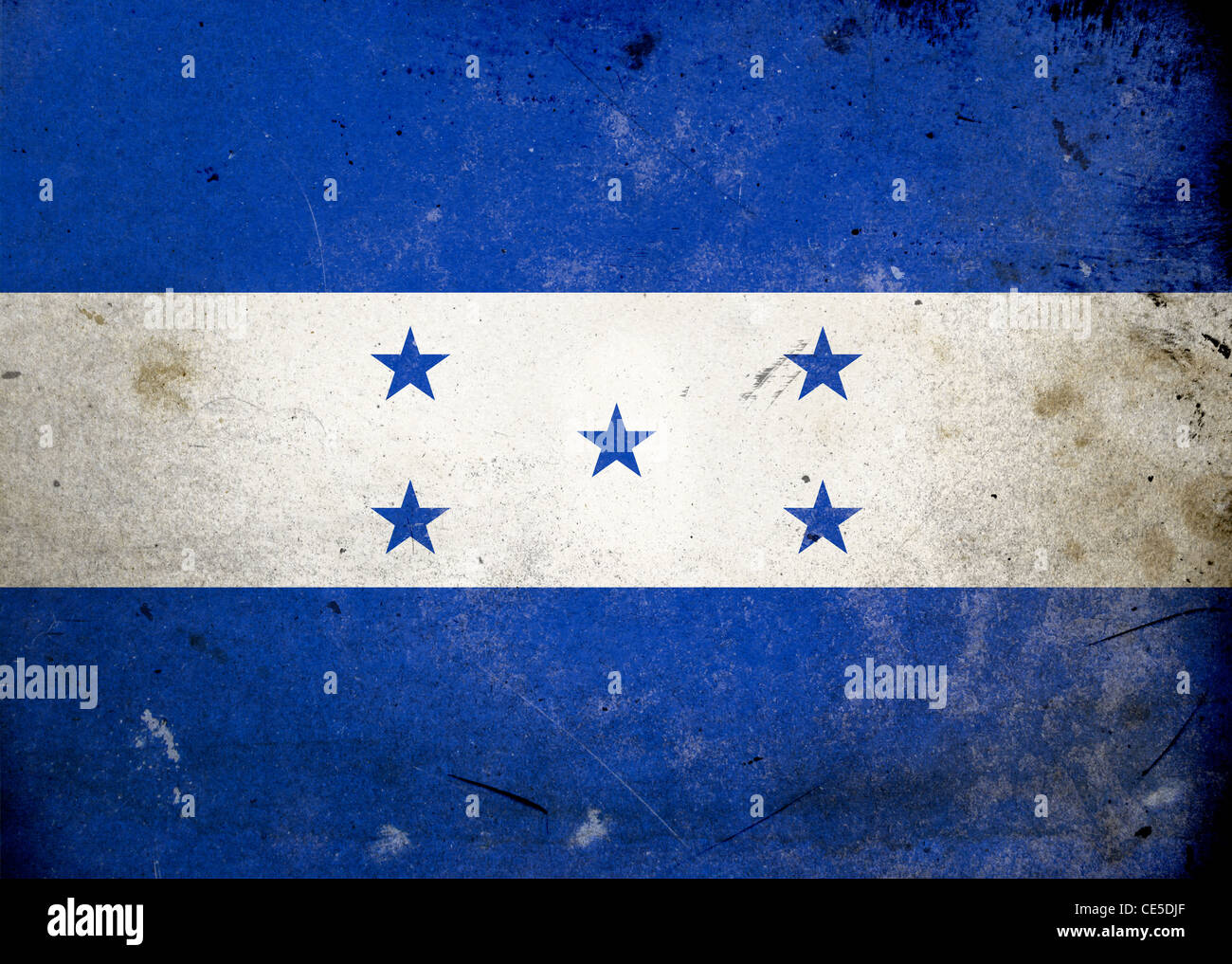 The flag of Honduras on old and vintage grunge texture Stock Photo - Alamy
