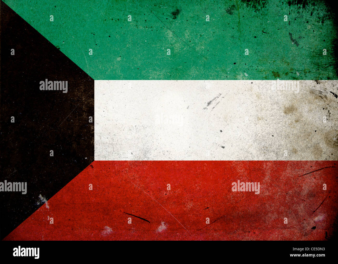 The flag of Kuwait on old and vintage grunge texture Stock Photo - Alamy