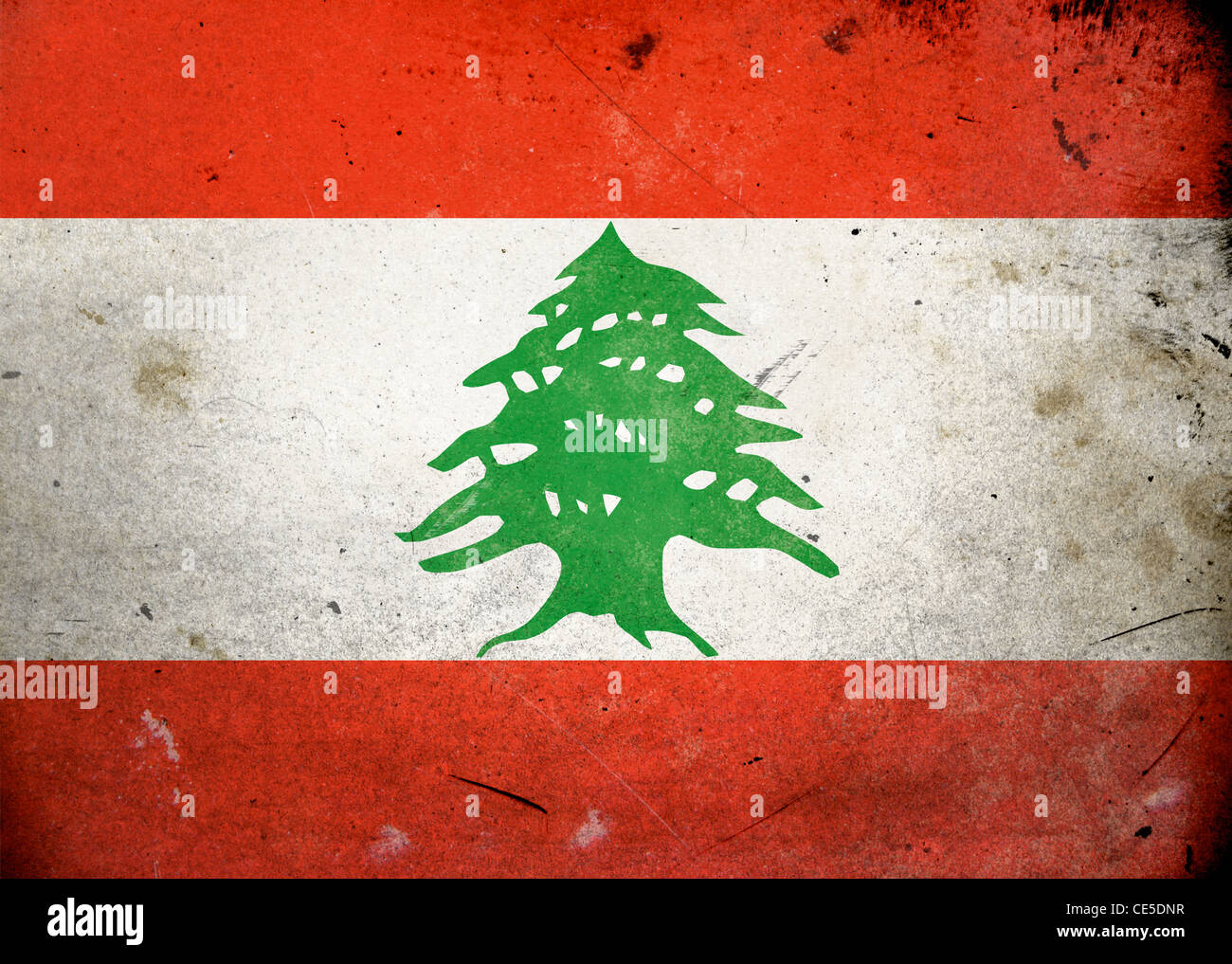Flag of Lebanon on old and vintage grunge texture Stock Photo - Alamy
