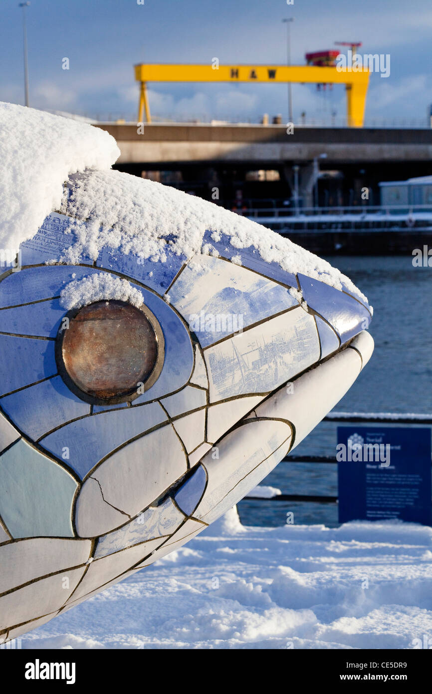 Big Fish, Laganside, Belfast, Northern Ireland ,printed ceramic mosaic ...