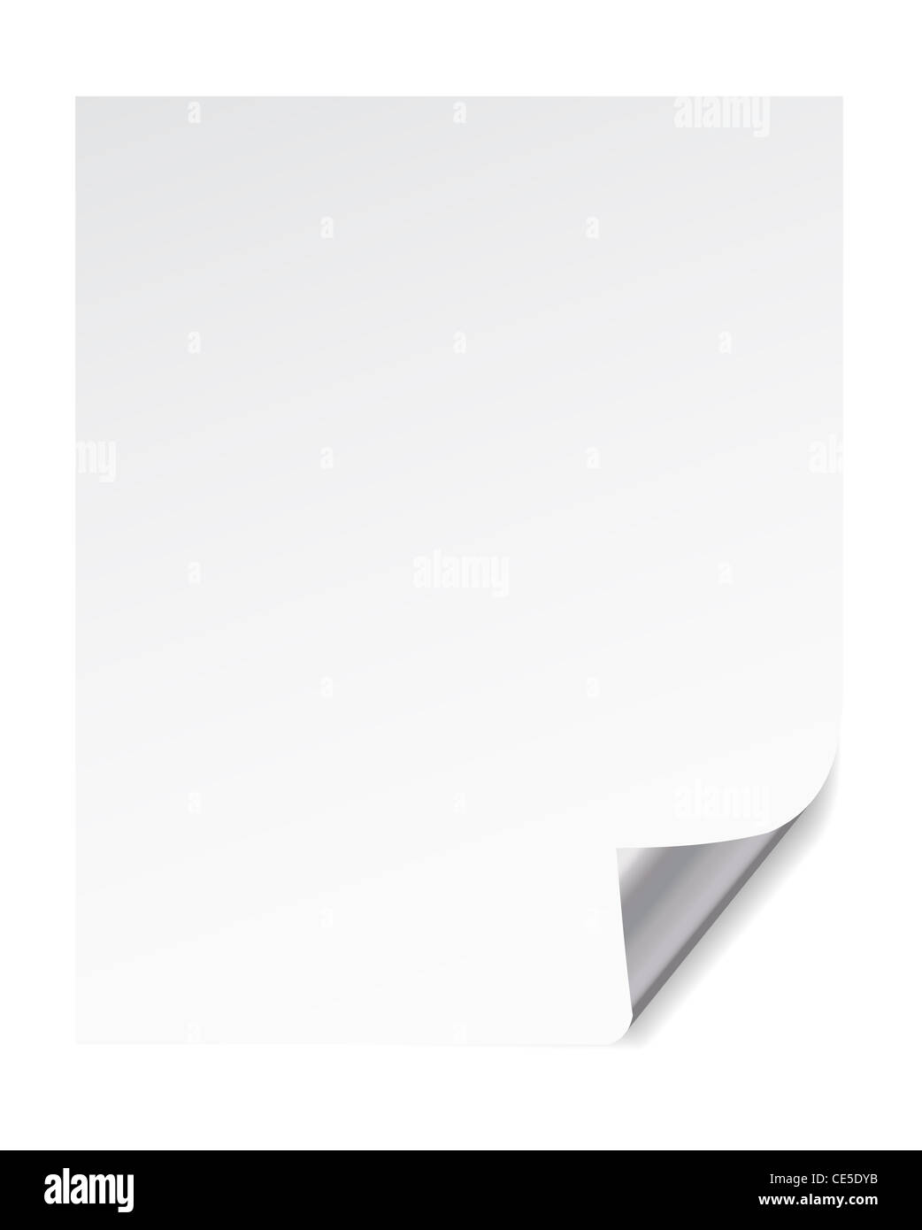 vector illustrations of paper page corner curl effects Stock Photo - Alamy