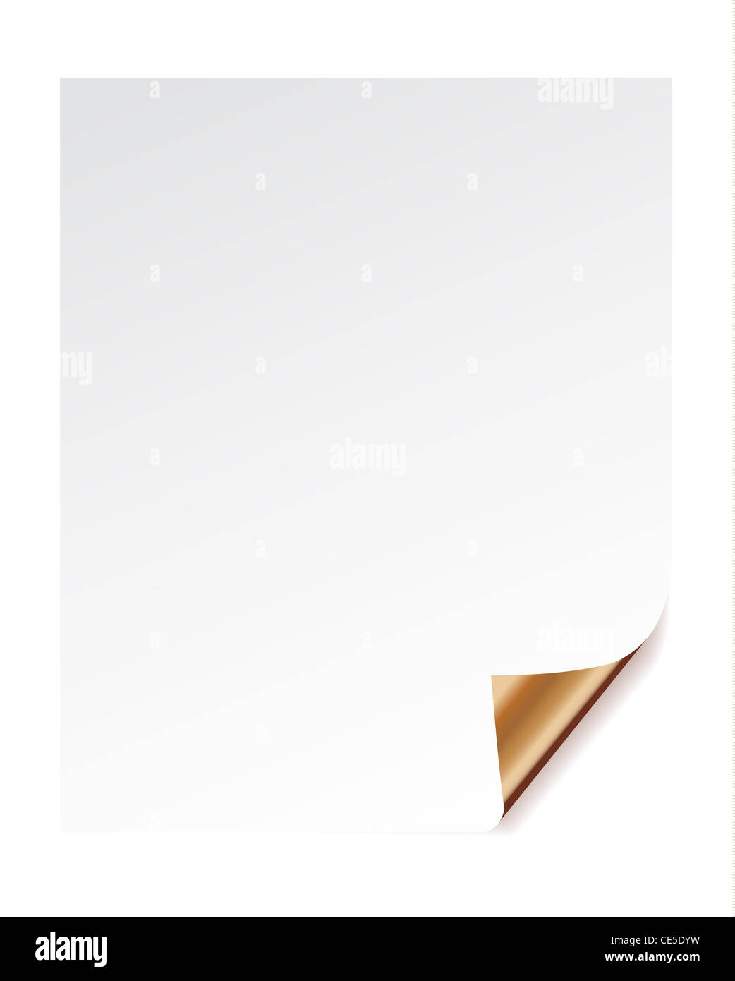 vector illustrations of paper page corner curl effects Stock Photo - Alamy