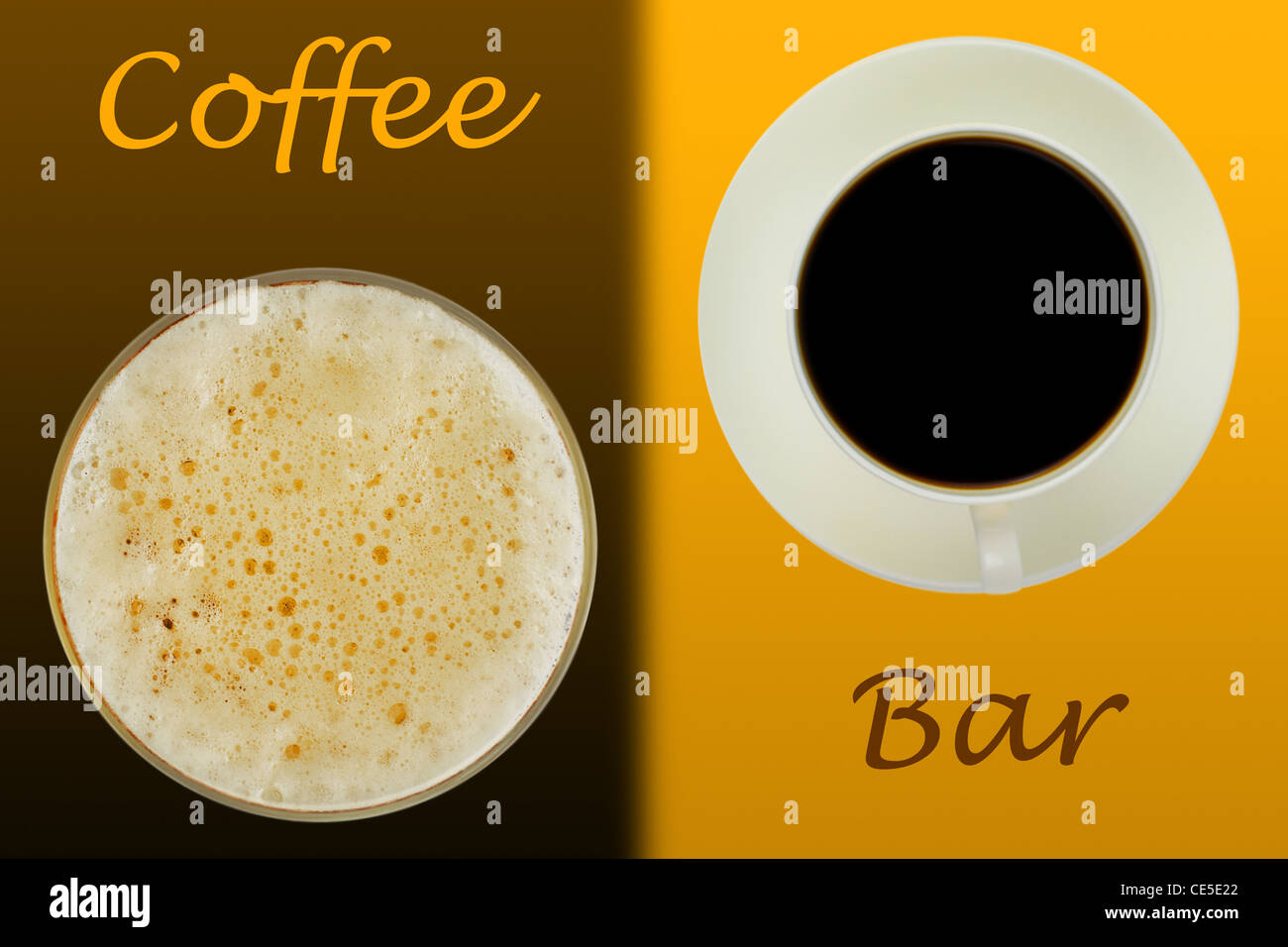 Abstract image suitable for the cover of a coffee bar menu Stock Photo ...