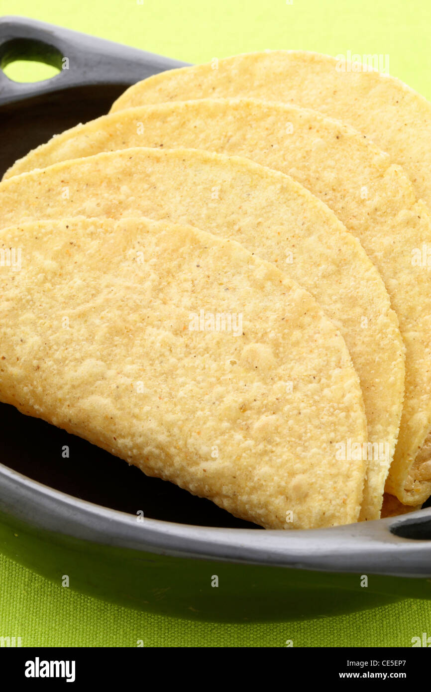 fresh and crunchy delicious mexican taco shells Stock Photo - Alamy