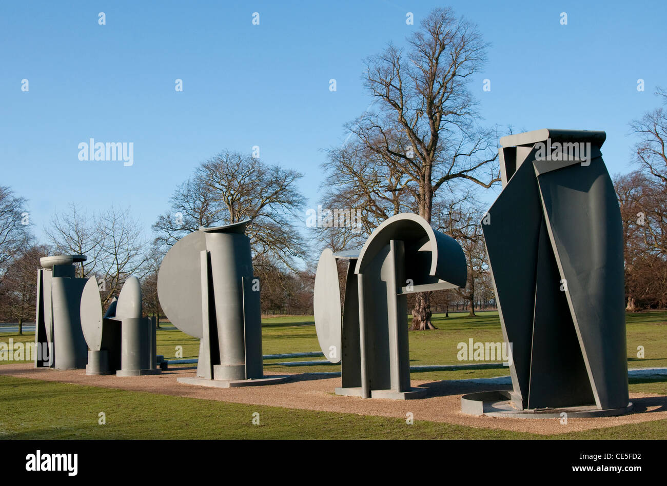 Promenade by Sir Anthony Caro at the Yorkshire Sculpture Park in West ...