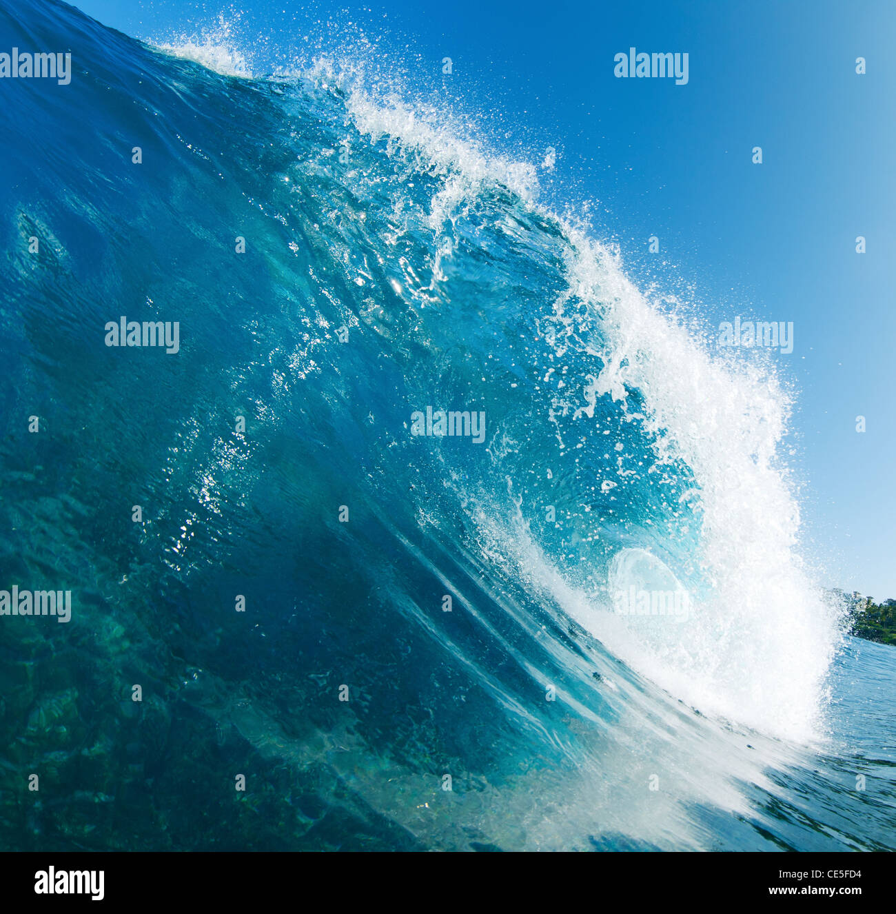 Blue Ocean Wave Stock Photo - Alamy