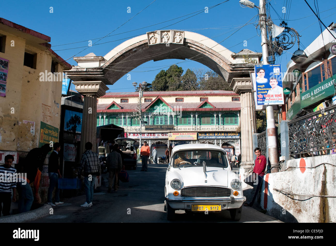 Entrance arch library point taxi mussoorie hi-res stock photography and ...