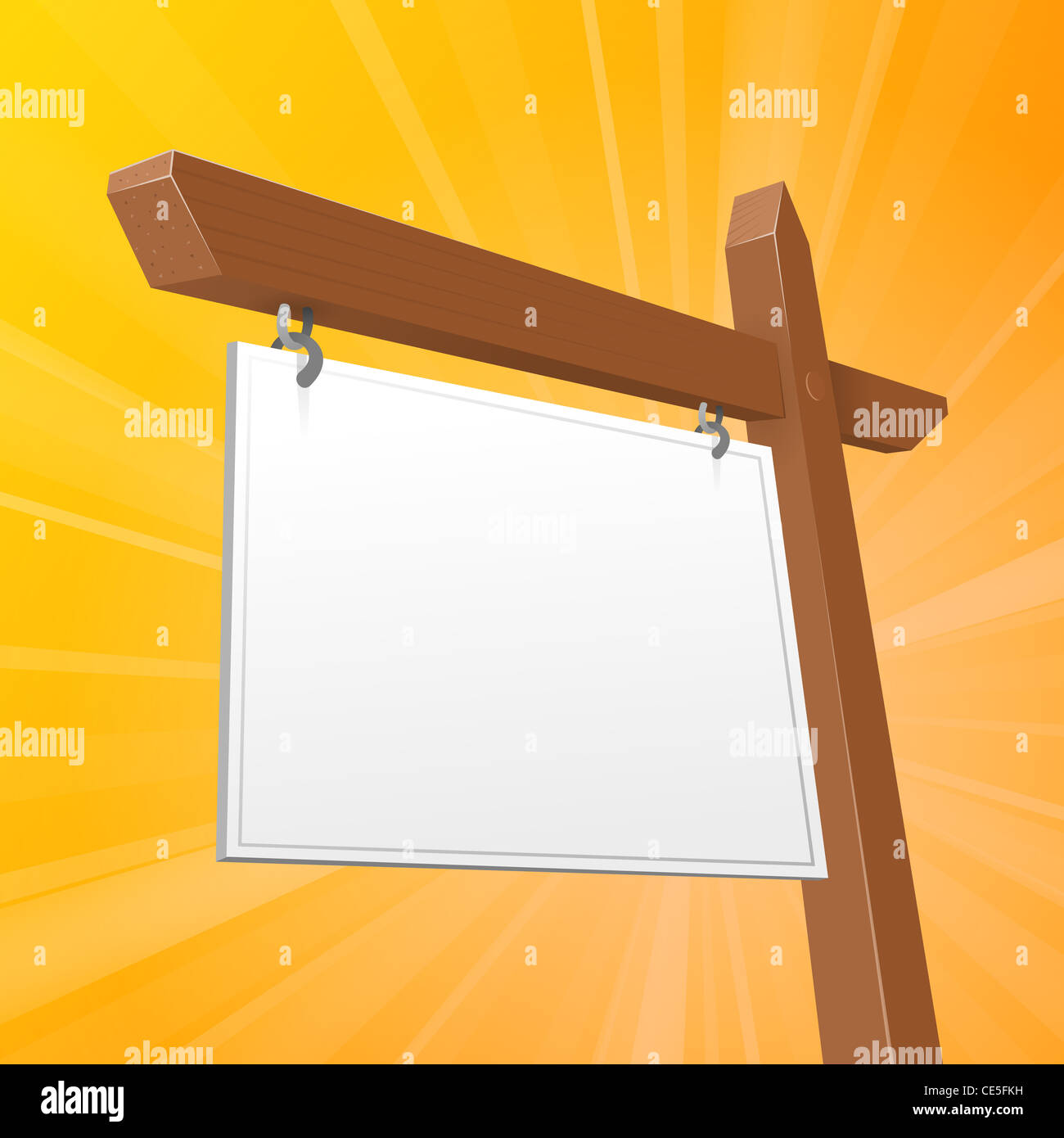 Brown Real Estate Sign - Illustration of Brown Blank Property Offer ...