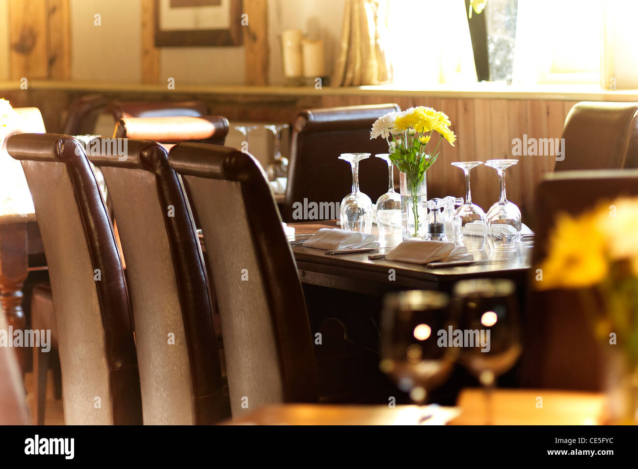 Interior of a British pub / restaurant Stock Photo - Alamy