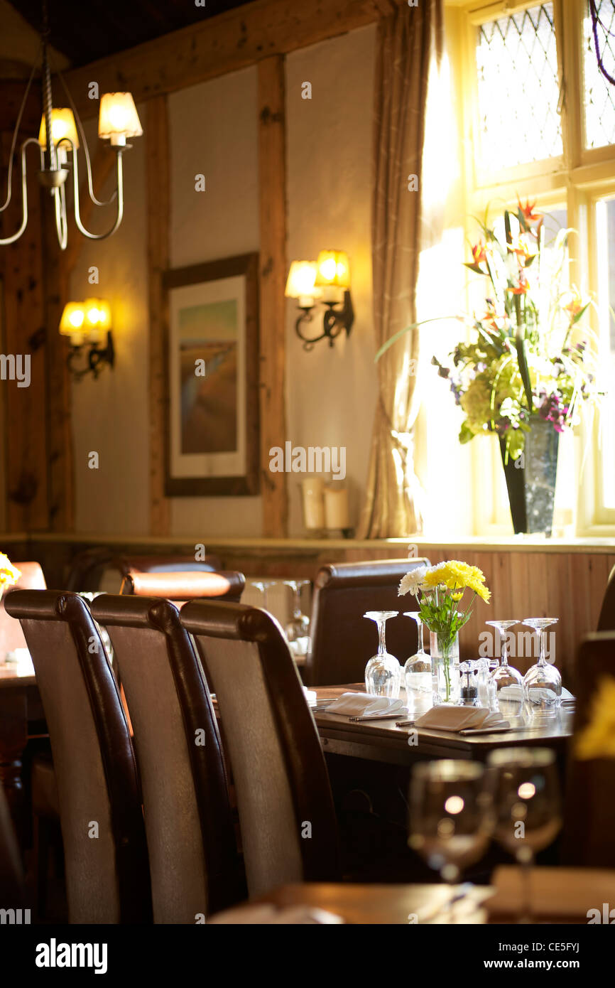 Interior of a British pub / restaurant Stock Photo - Alamy